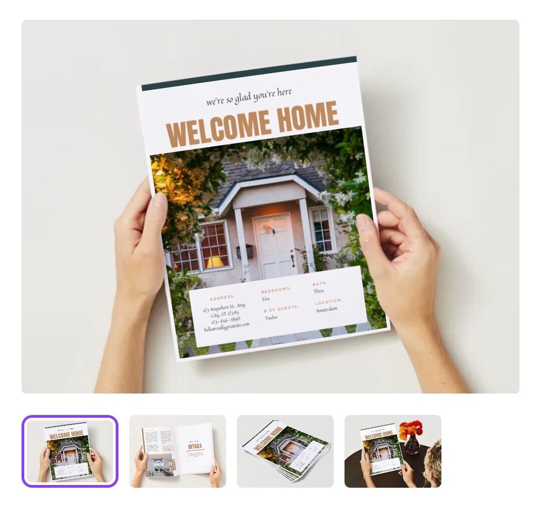 Airbnb - Ready to Use - Welcome Home Booklet – 12 Pages Guest Binder ...