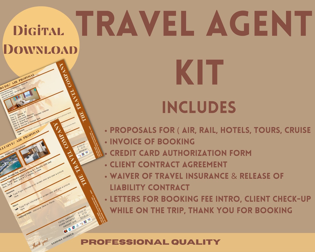 Travel Agent Kit ( Tropical Dark Addition ) - Etsy