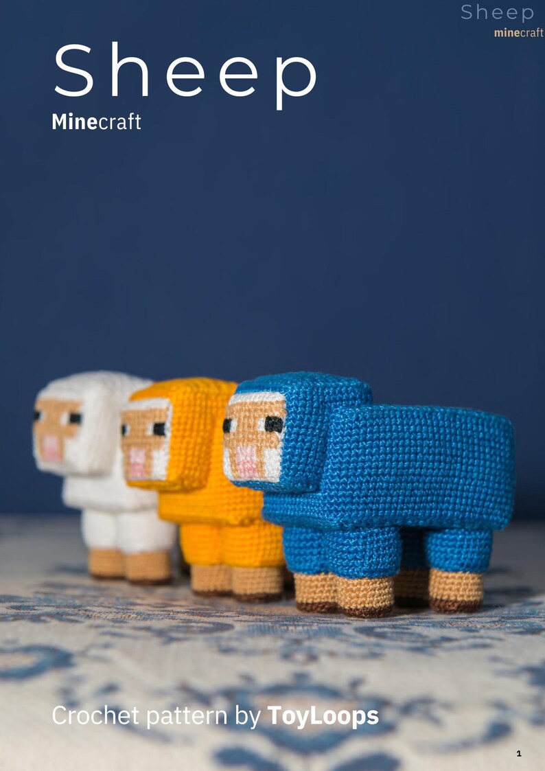 Amigurumi Minecraft Sheep Pattern PDF Easy Crochet Tutorial & Fun ...