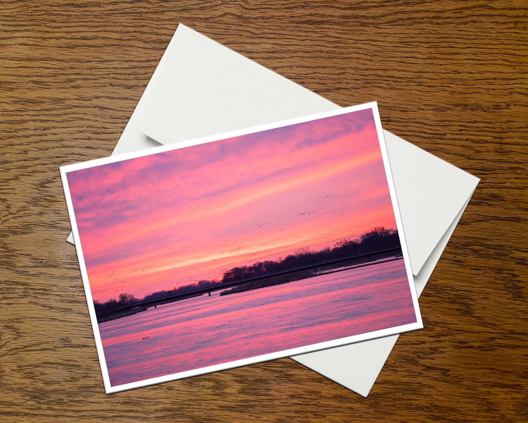 Sunset Photo Greeting Card (L2), Blank Inside, With Envelope - Etsy UK