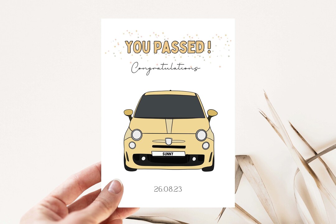 Personalised Driving Test Card, Congratulations on Passing Your Driving ...