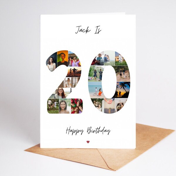 20th Birthday Card - Etsy
