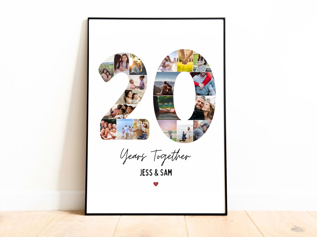 20 Years Anniversary Print , Twenty Years Together Print for Wife ...