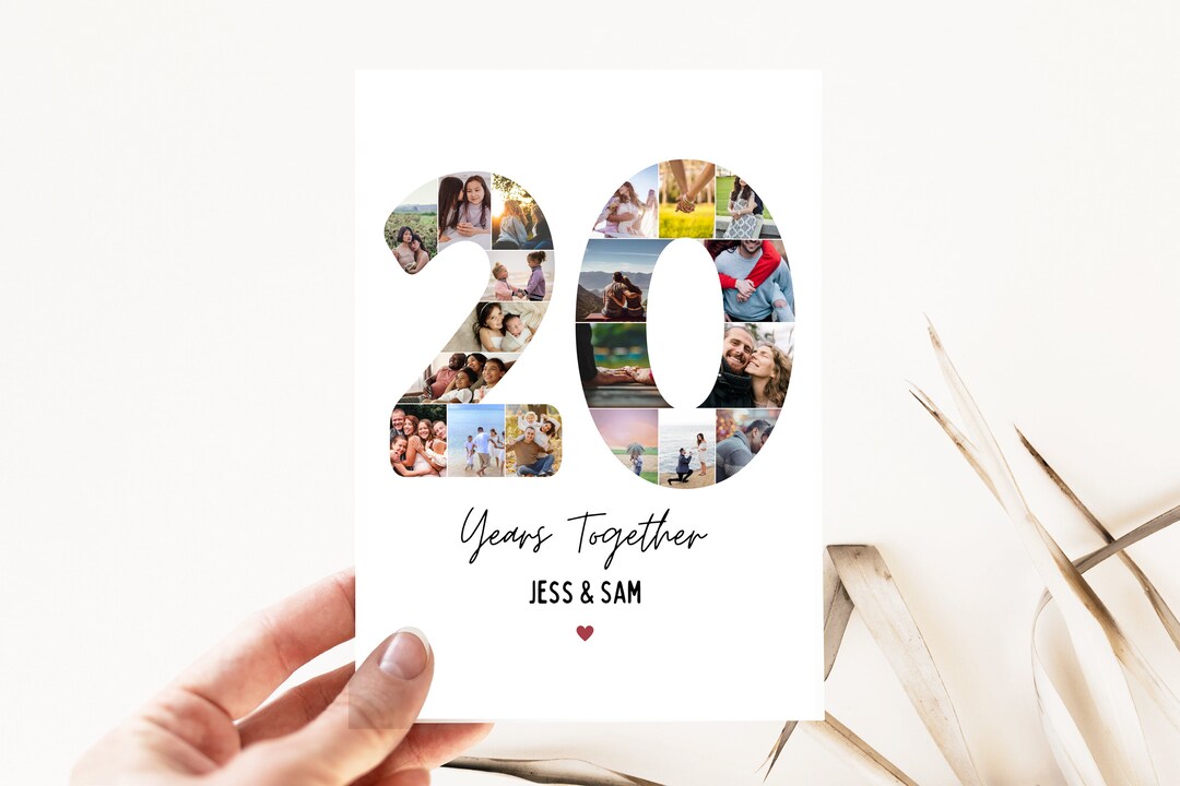 20 Years Anniversary Card , Twenty Years Together Card for Wife , 20th ...