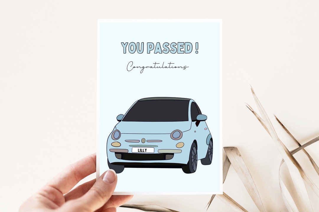 Driving Test Pass Card Personalised Passed Your Driving Test - Etsy