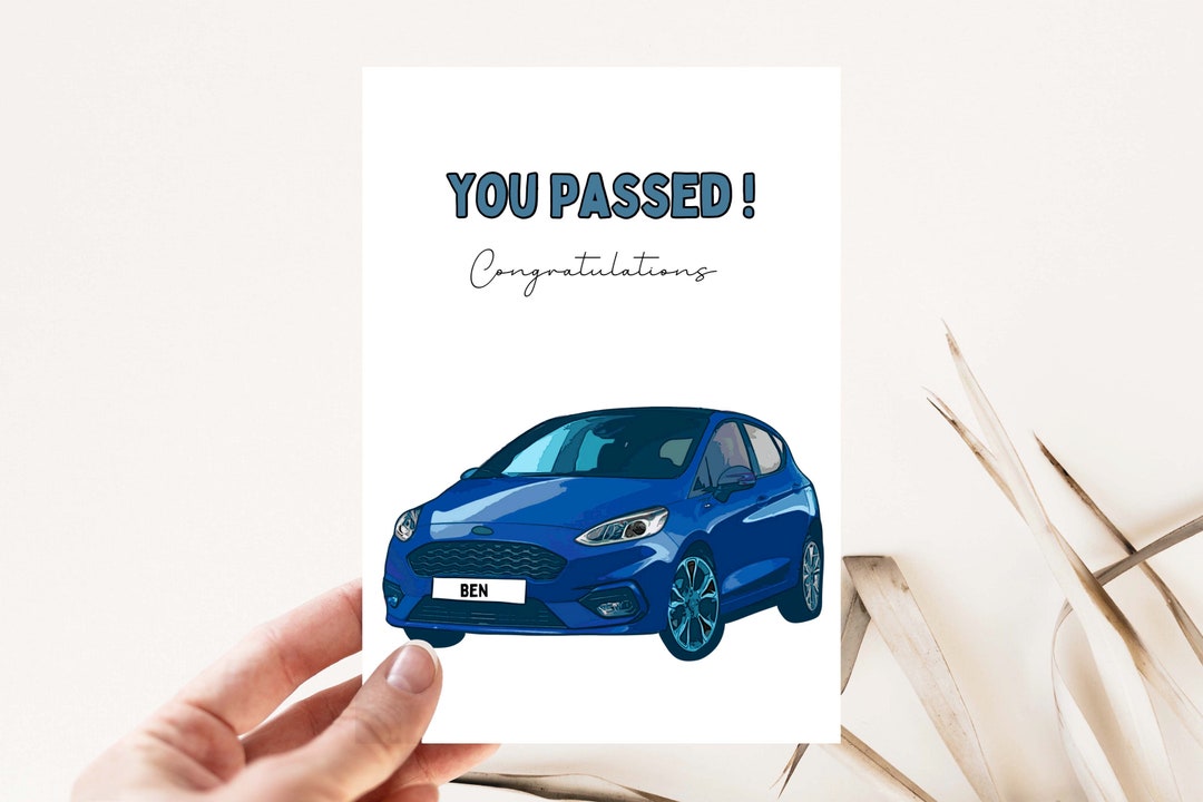 Personalised You Passed Driving Test Card Driving Test Pass - Etsy