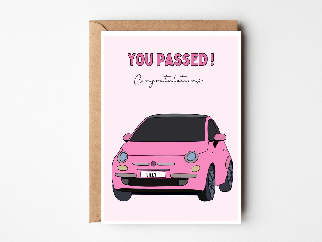 Personalised Driving Test Pass Card, Daughter Well Done Card ...