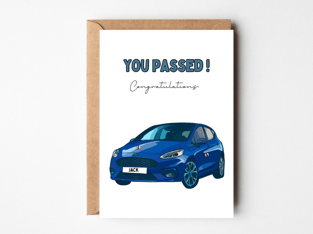Personalised You Passed Driving Test Card, Driving Test Pass Card Son ...