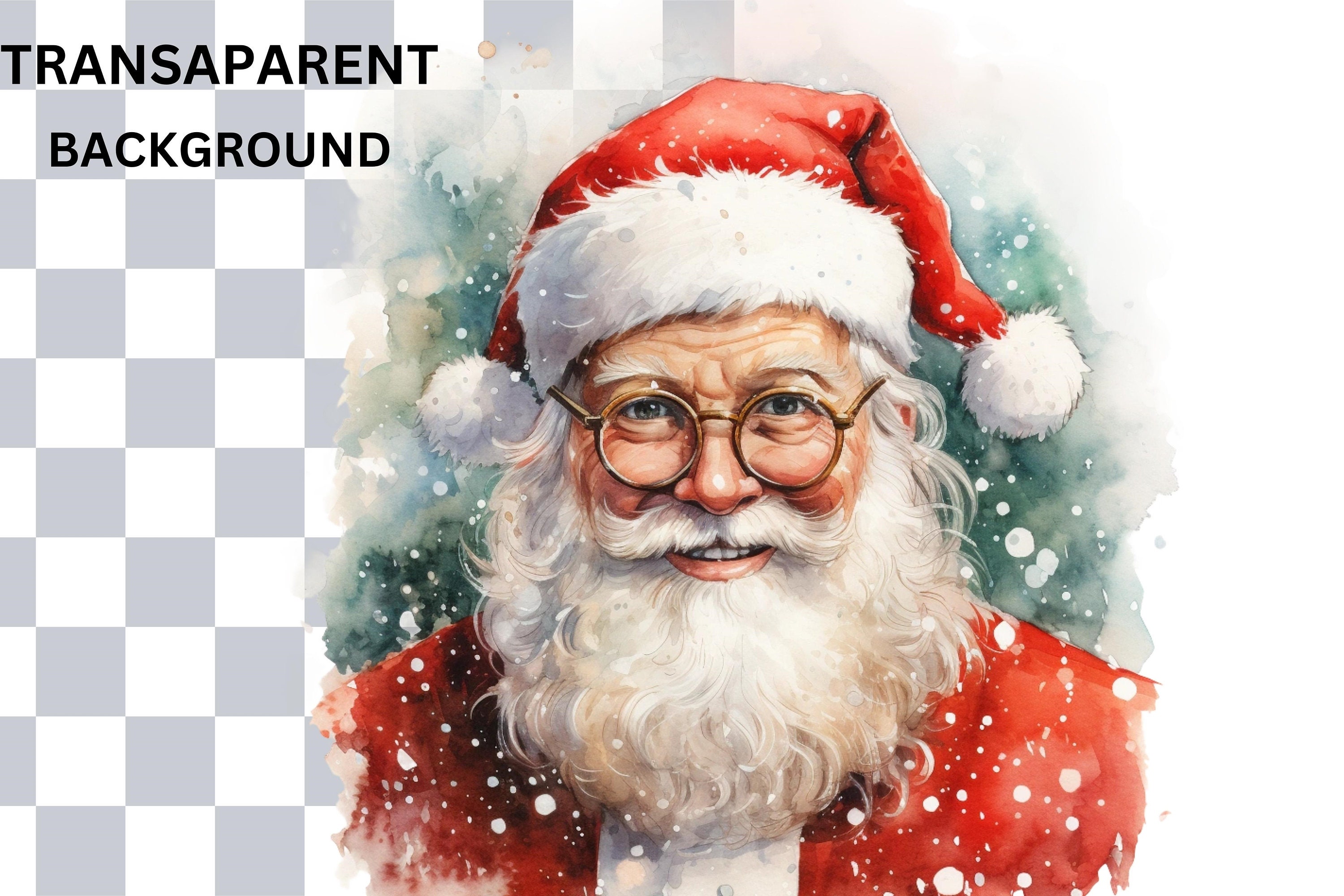 Christmas Watercolor Clipart PNG Bundle , Big Bundle Christmas Clipart ...