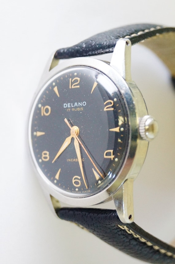 Vintage Watch - Delano 17 Rubis Incabloc, Mechanical … - Gem