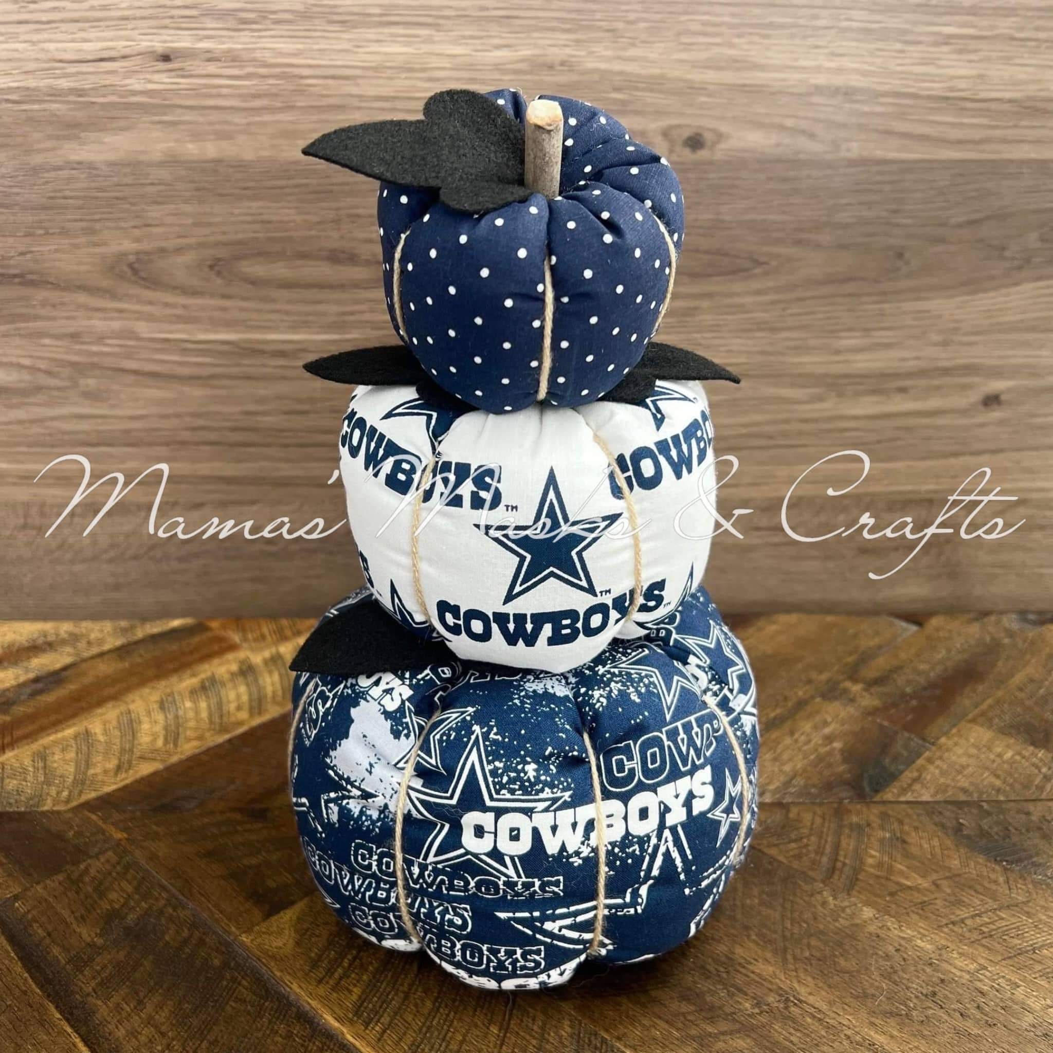 Dallas Cowboys Inspired NFL Fall Decor Fabric Plush Pumpkins - Etsy