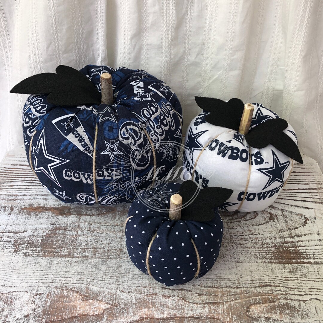 Dallas Cowboys Inspired NFL Fall Decor Fabric Plush Pumpkins - Etsy
