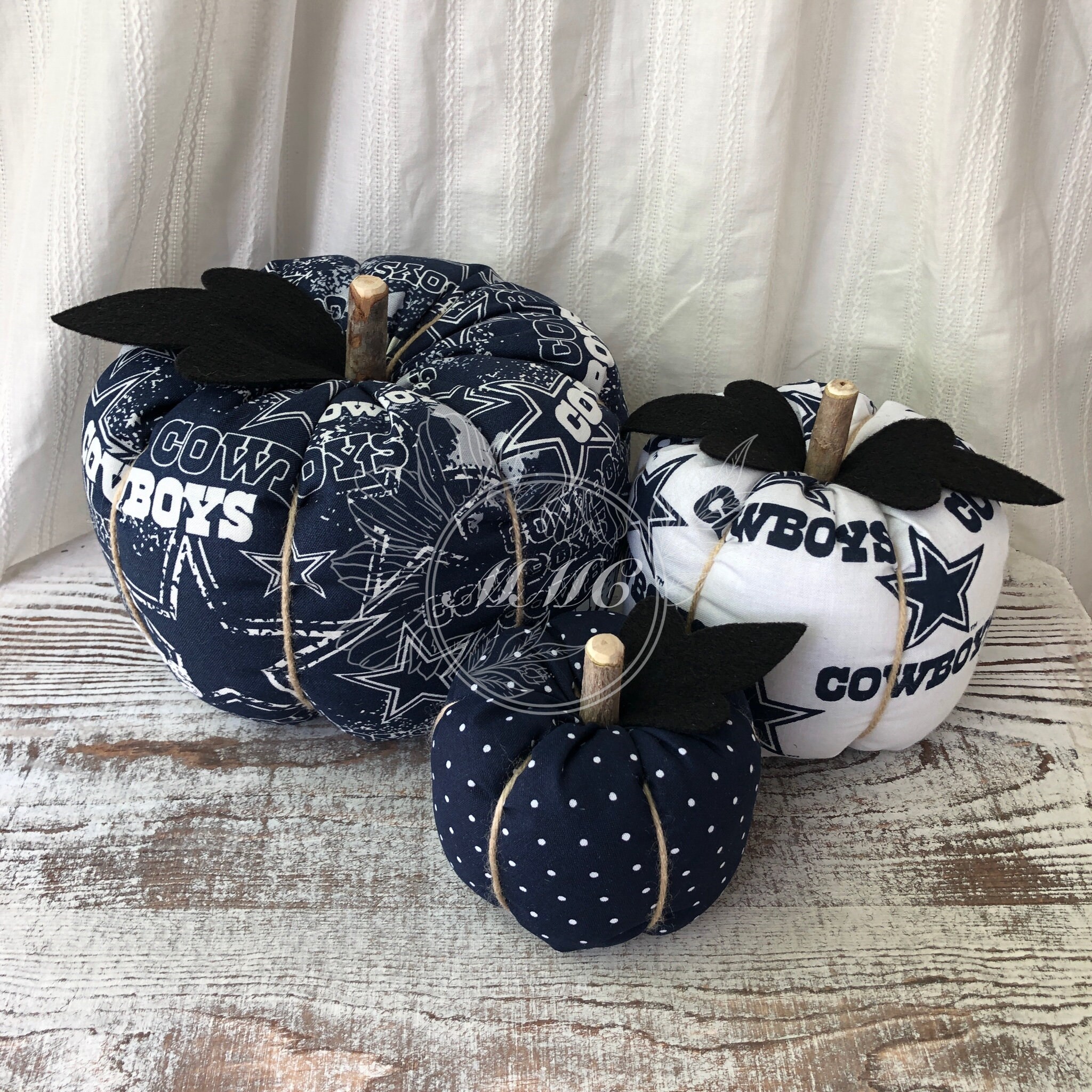 Dallas Cowboys Inspired NFL Fall Decor Fabric Plush Pumpkins - Etsy