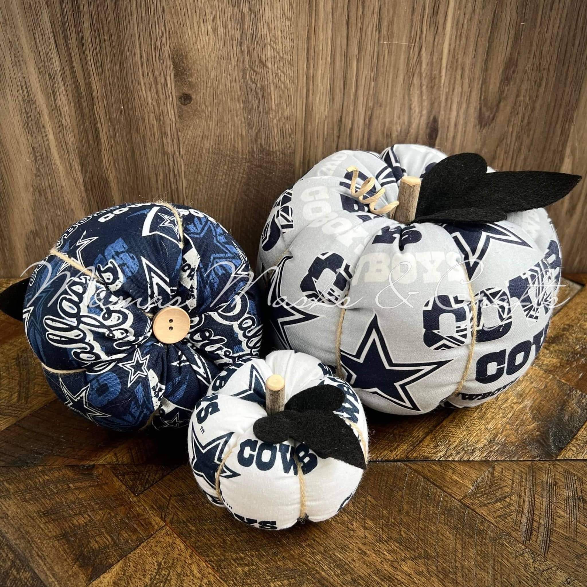 Dallas Cowboys Inspired NFL Fall Decor Fabric Plush Pumpkins - Etsy