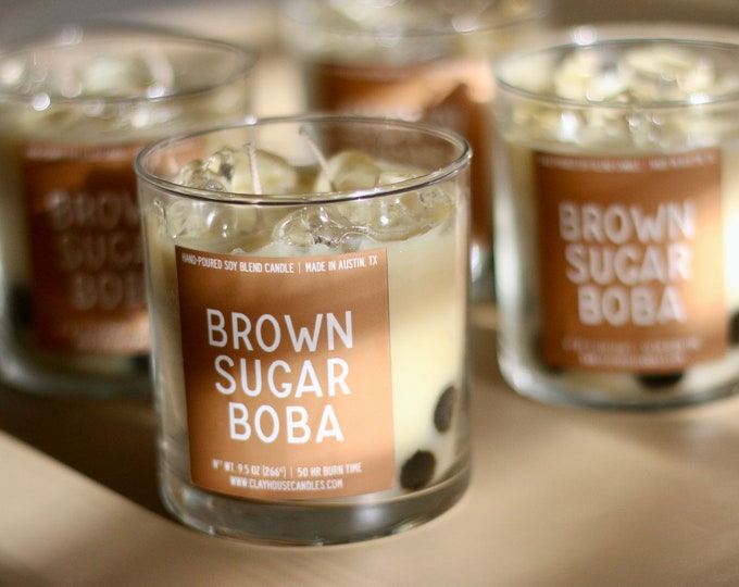 Bubble Milk Tea Candle Boba Black Tea Large Candle Food Candles Bubble ...