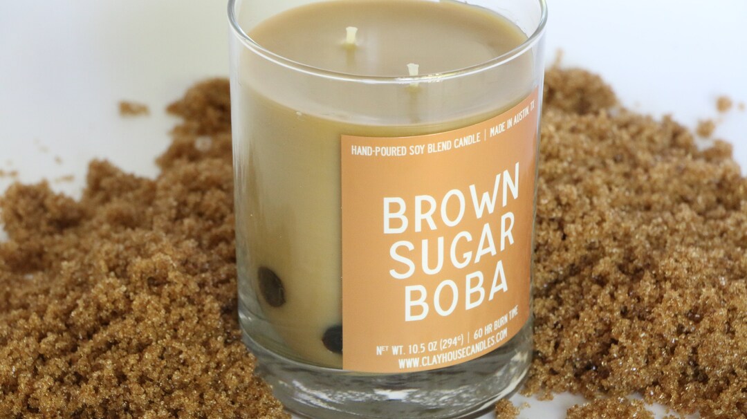 Bubble Milk Tea Candle Boba Black Tea Large Candle Food Candles Bubble ...