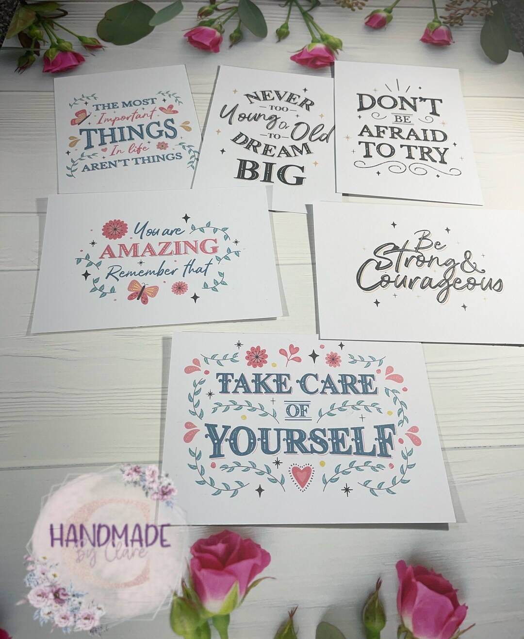 Positive Affirmation Post Cards | Letterbox Gift | Positive Prints ...