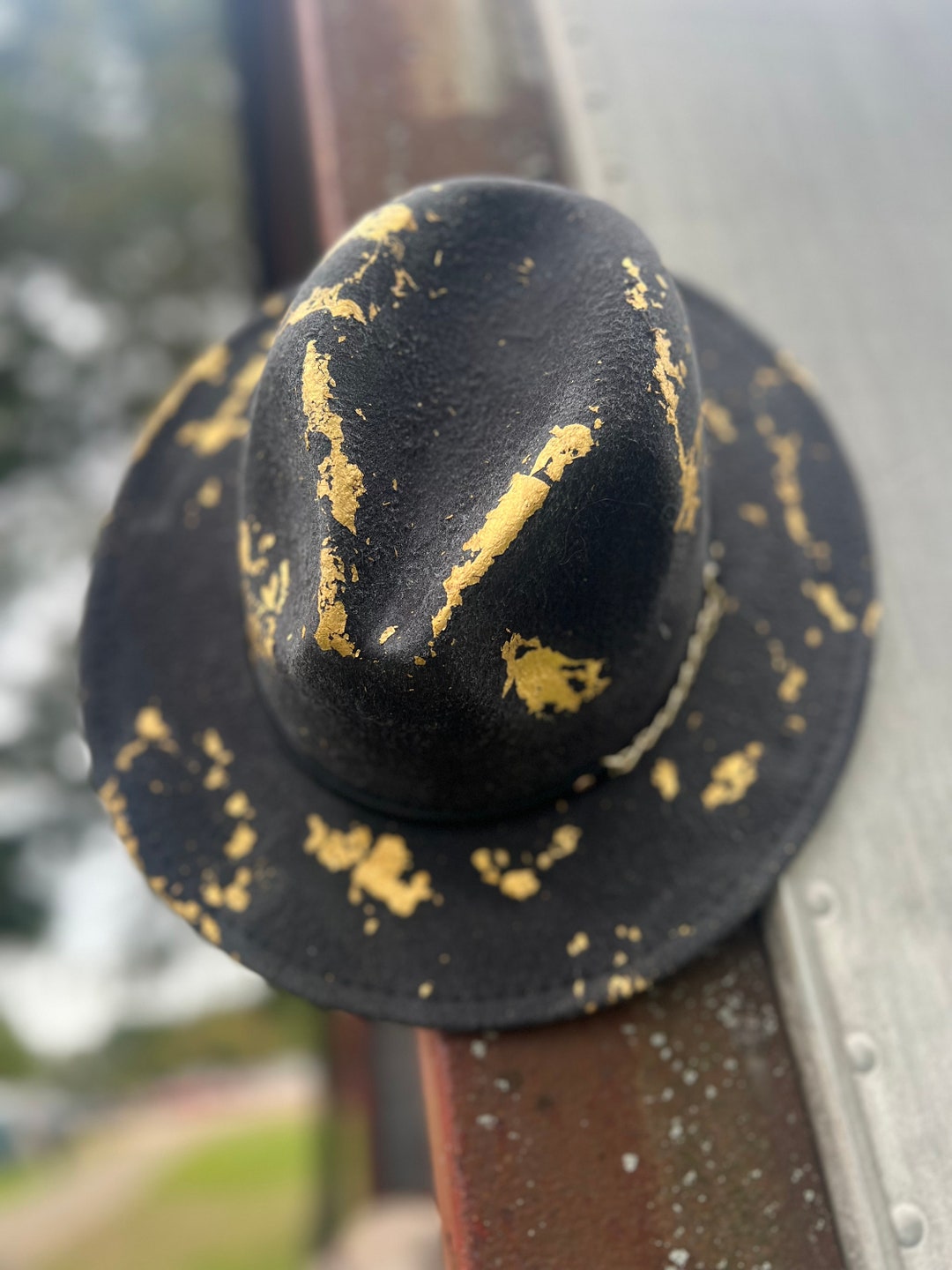 Custom Gold Leaf Felt Hat. Western. Cowboy Hat. - Etsy
