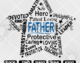 Father Dad Word Art - Etsy