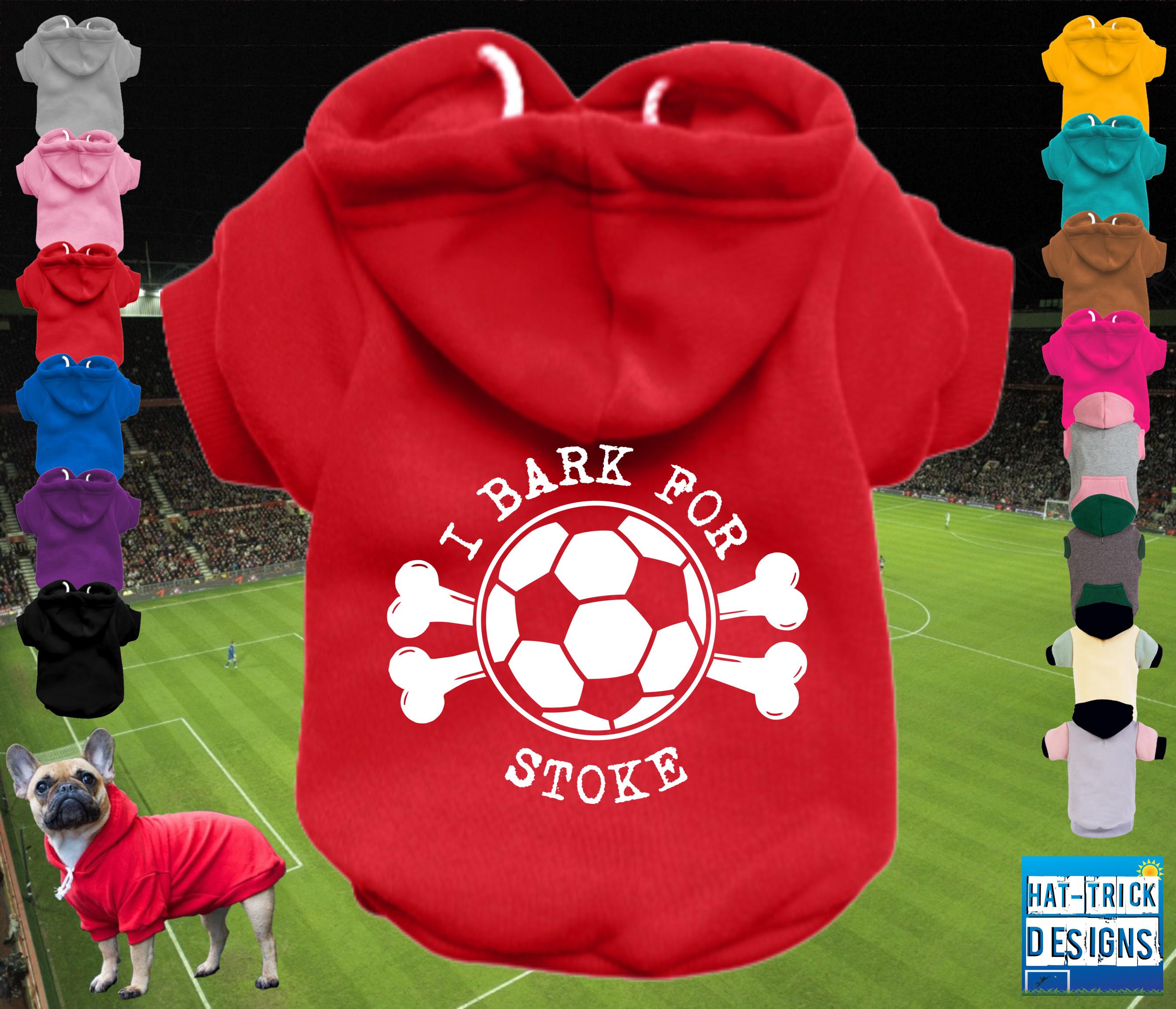 STOKE CITY Supporter Football Fan Dog Puppy Pet HOODIE Clothing - Xs ...