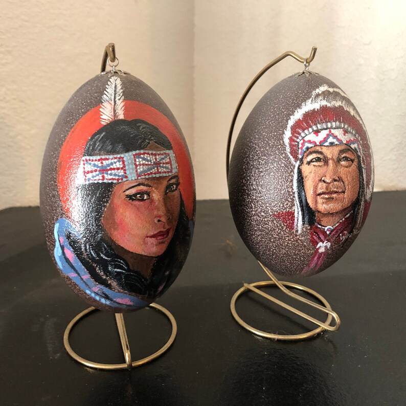 Hand Painted Emu Egg Set - Etsy