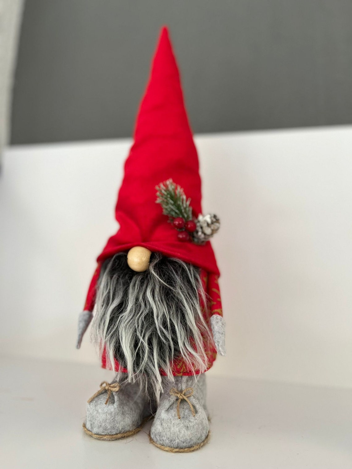 Big Christmas Lucky Gnome Handmade Big Lucky Dwarf Winter - Etsy