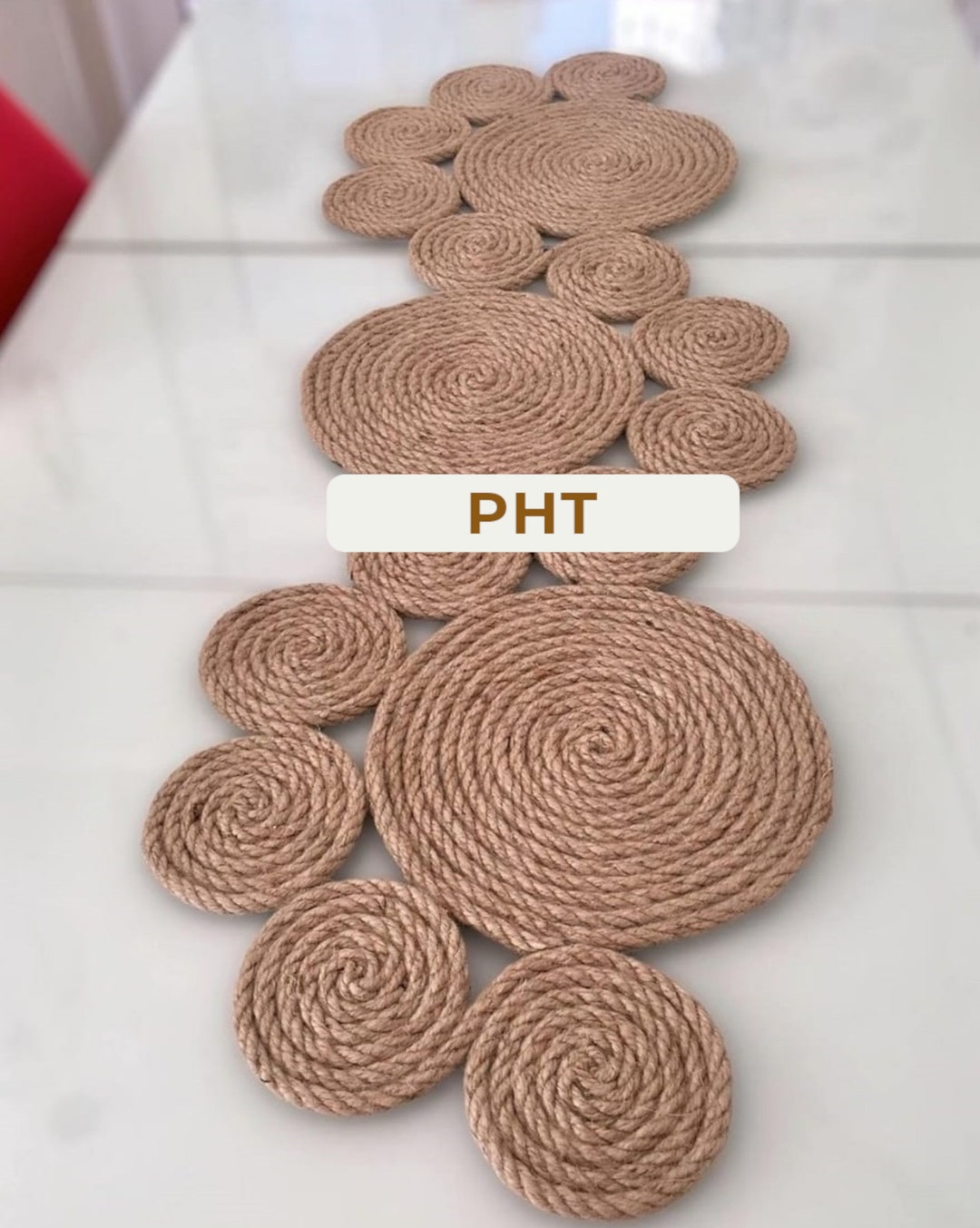 Handmade Decorative Wicker Runner | Custom Table Runner | Boho Natural ...