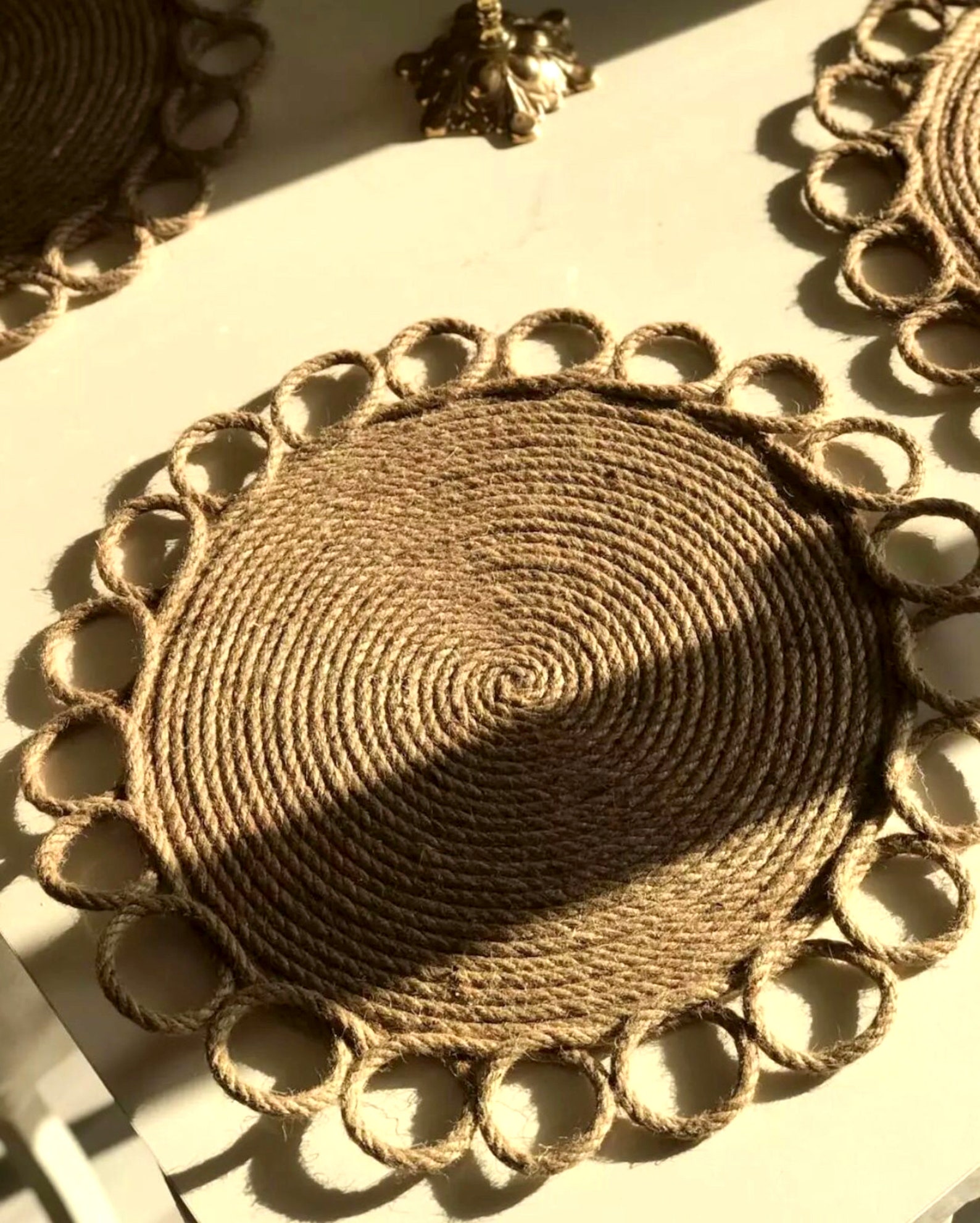 Handmade Natural Wicker Supla Set Wicker Placemats Set of 4 Service ...