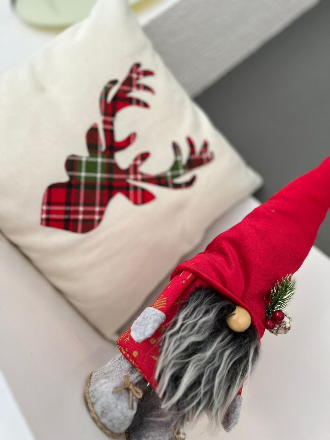 Big Christmas Lucky Gnome Handmade Big Lucky Dwarf Winter - Etsy