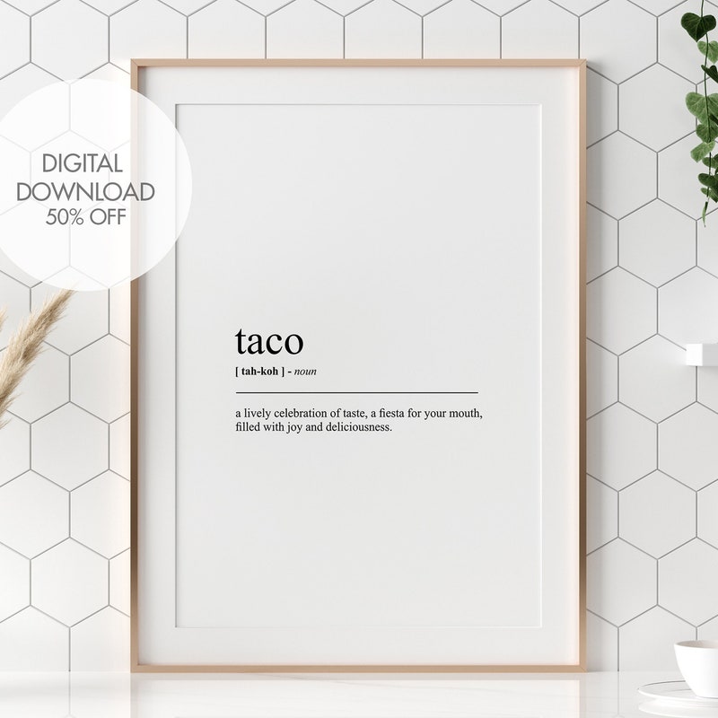Taco Poster - Etsy
