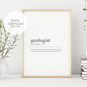 Geologist Definition Print | Geologist Dictionary Art | Geologist Fun ...