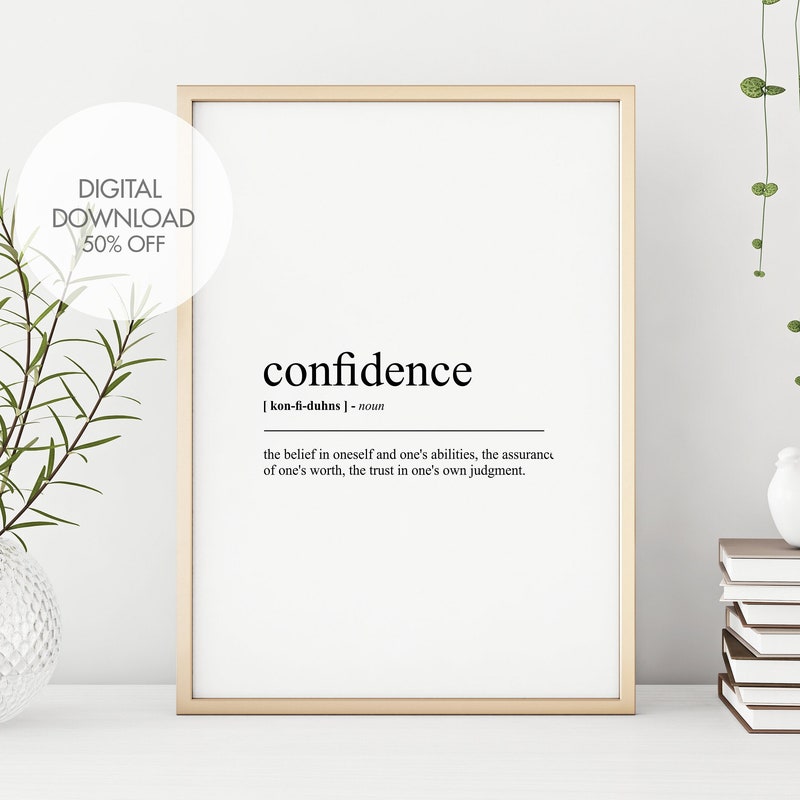 Confidence Poster - Etsy