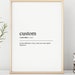Custom Definition Print | Personalized Definition Wall Art | Dictionary ...