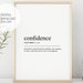 Confidence Definition, Printable Wall Art, Digital Download, Confidence ...