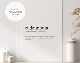Eudaimonia Temporary Tattoo Sticker set of 2 - Etsy