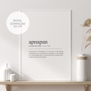 Apnapan Definition Prints | Apnapan Wall Art | Hindi Words Dictionary ...