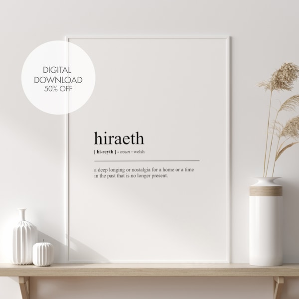 Welsh Hiraeth Poster - Etsy UK