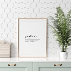 Grandfather Funny Definition Print | Grandpa Urban Dictionary Poster ...
