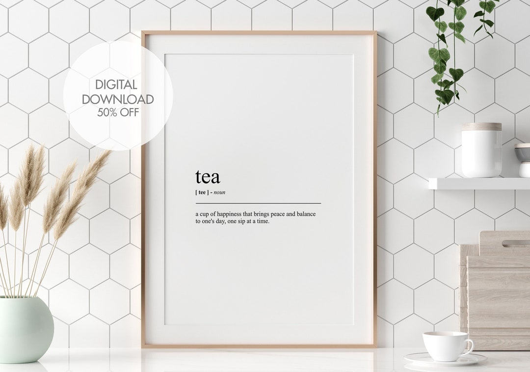 Tea Definition Print | Tea Dictionary Art | Gift for Tea Lovers | Food ...