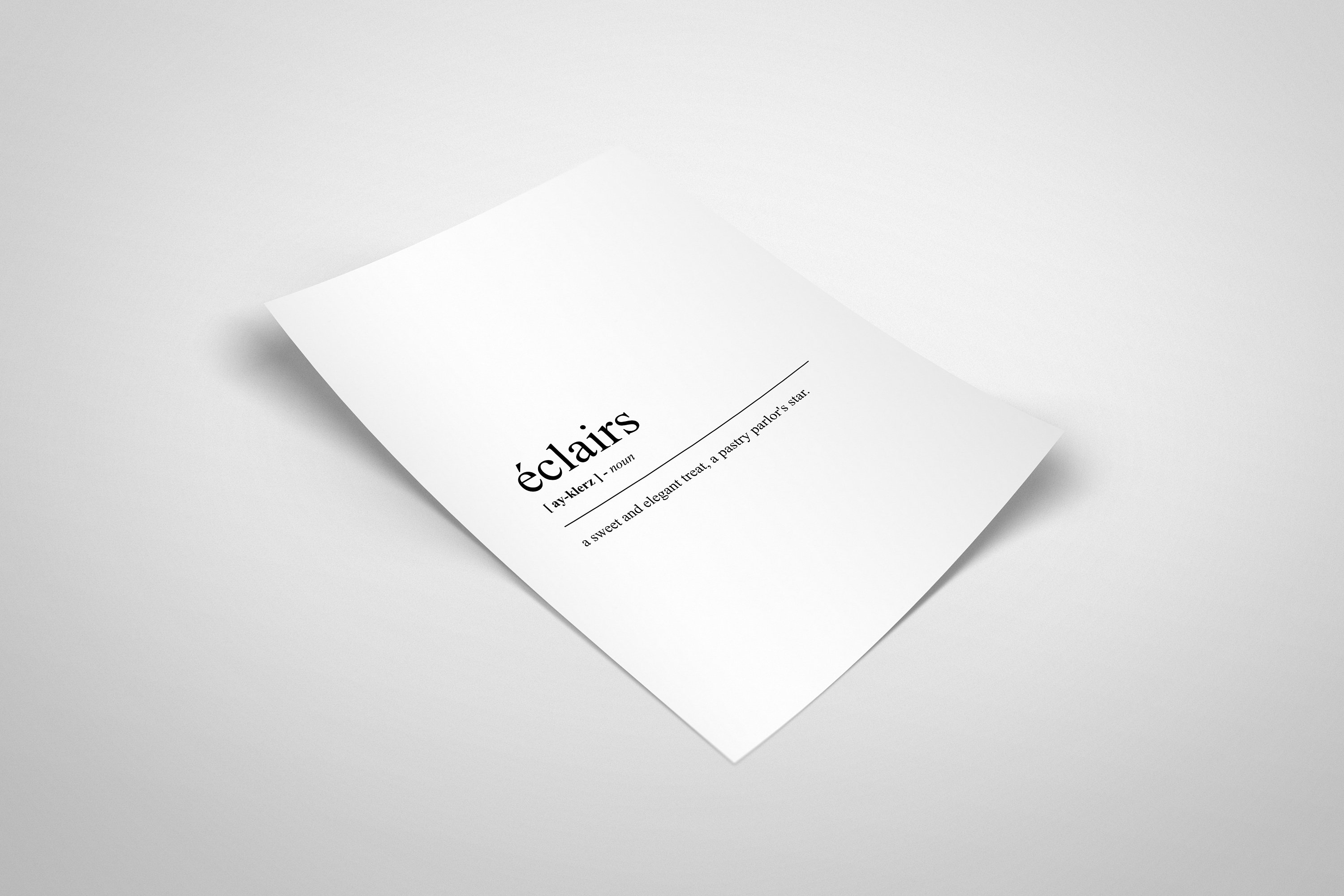 Eclairs Definition Print | Eclairs Wall Art | Patisserie Wall Decor ...