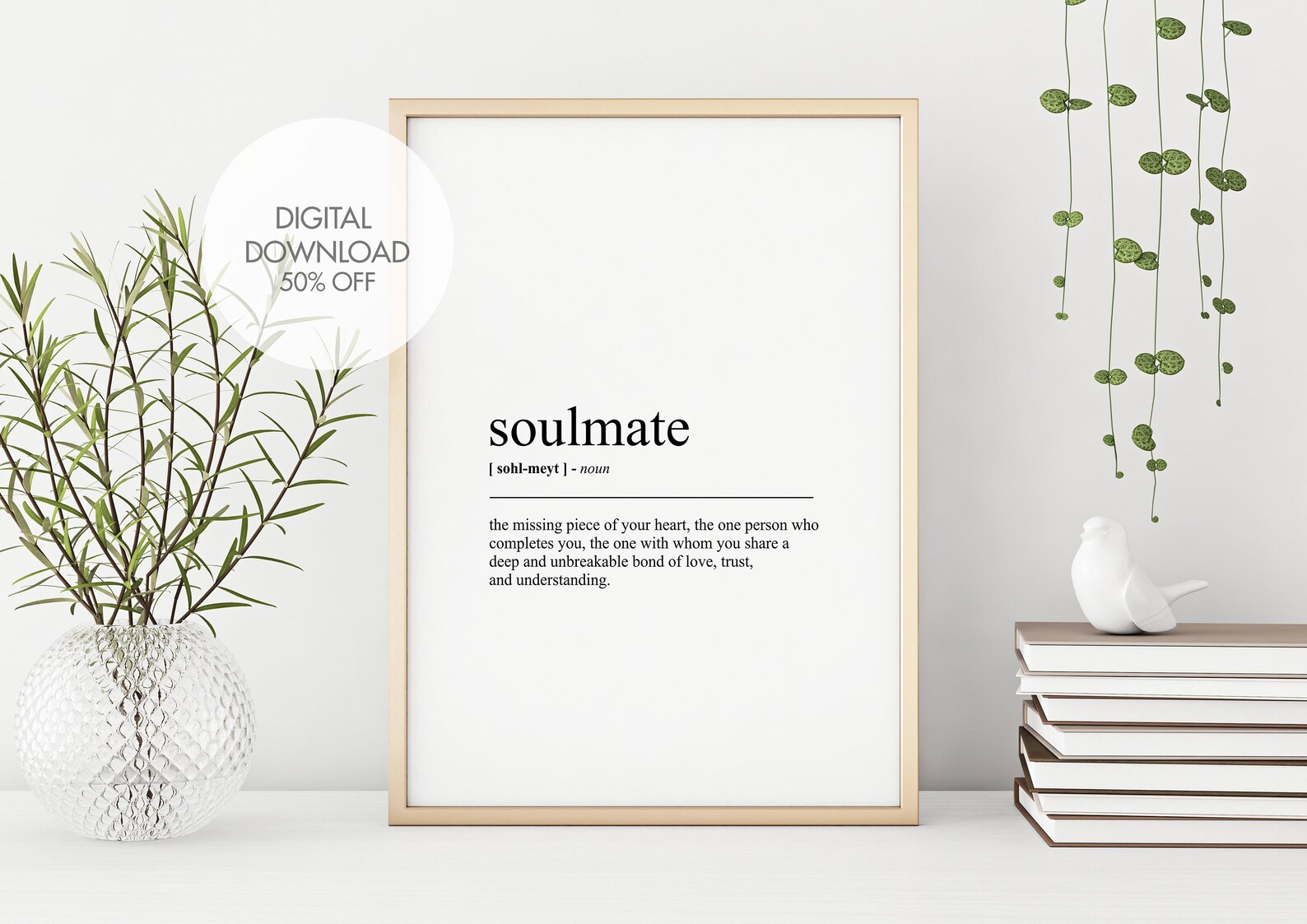 Soulmate Definition Prints | Soulmate Dictionary Poster | Gift for ...