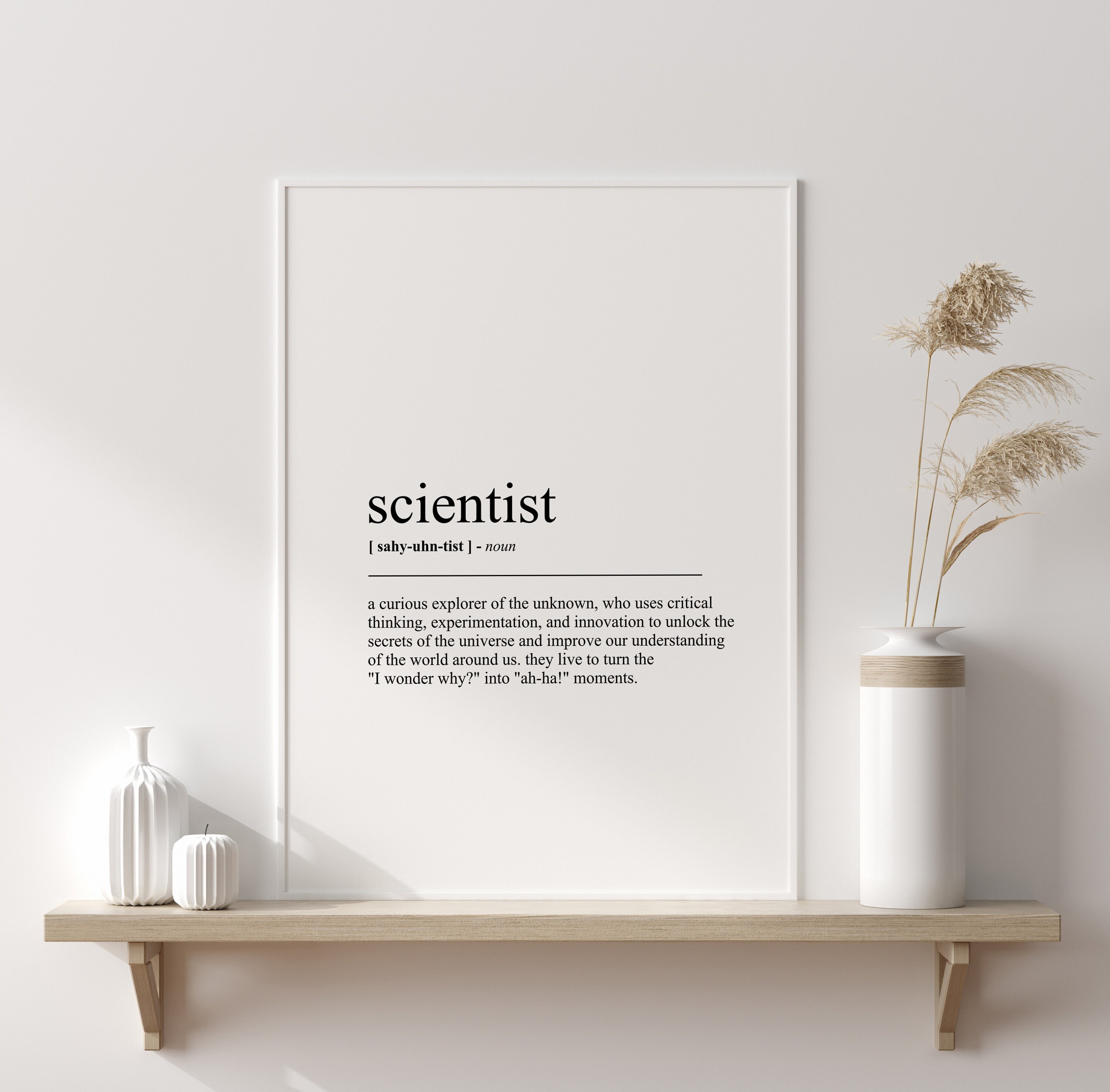 Scientist Definition Prints | Scientist Wall Art | Funny Print ...