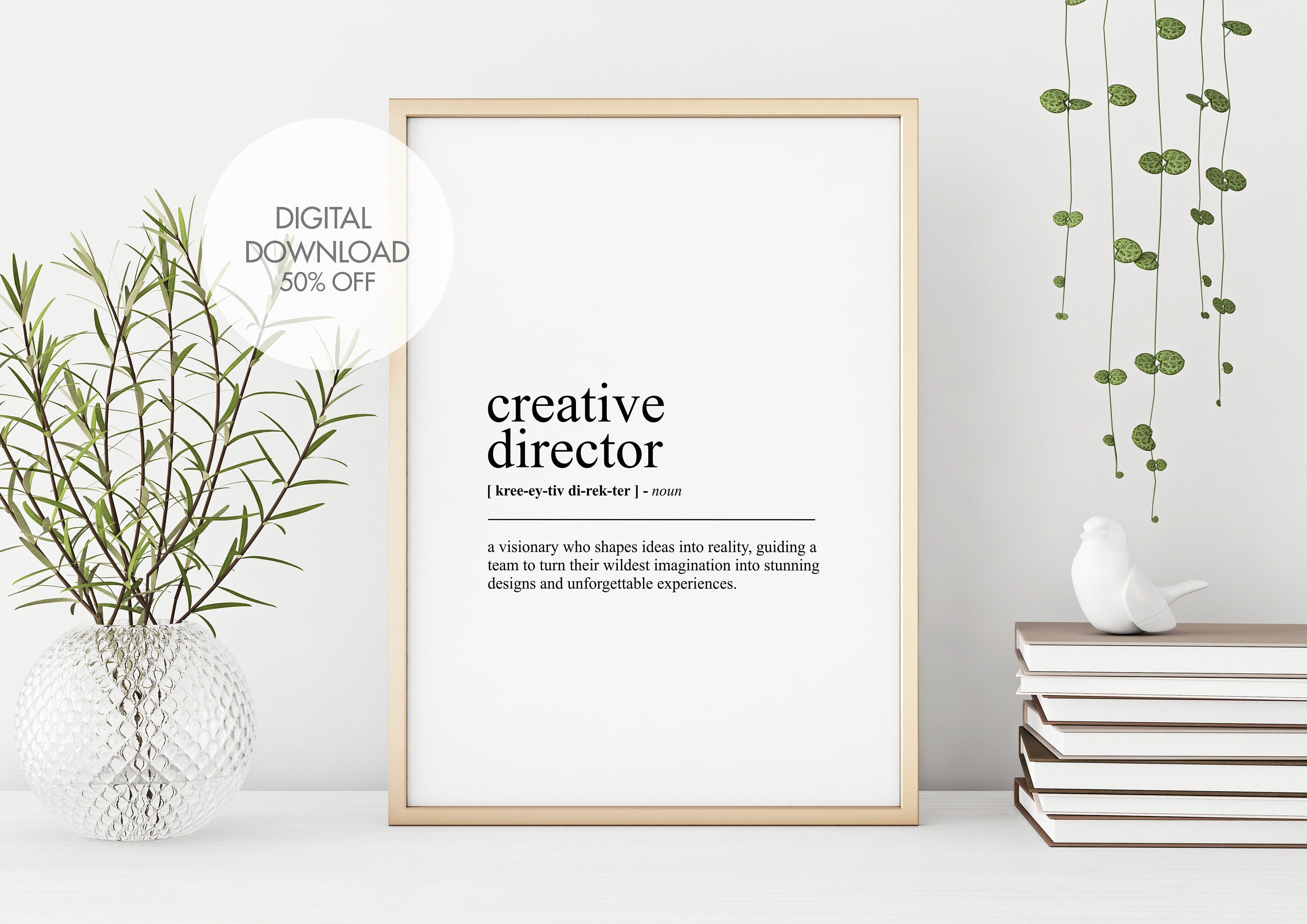 Creative Director Definition Print Gift for Creative Directors Funny ...