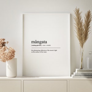 Mangata Funny Definition Print | Mangata Dictionary Poster | Swedish ...