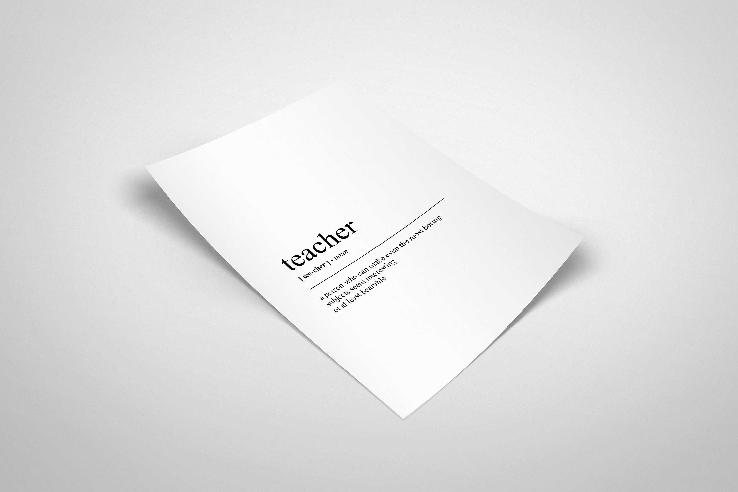 Teacher Definition Print | Gift for Teachers| Definition Print ...