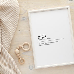 Gigil Definition Print | Filipino Print | Gigil Wall Art | Filipino Fun ...