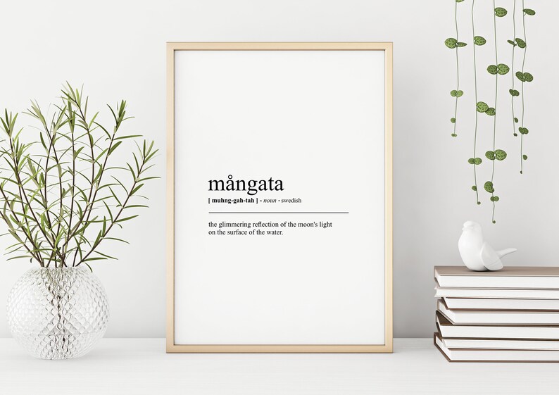 Mangata Funny Definition Print | Mangata Dictionary Poster | Swedish ...