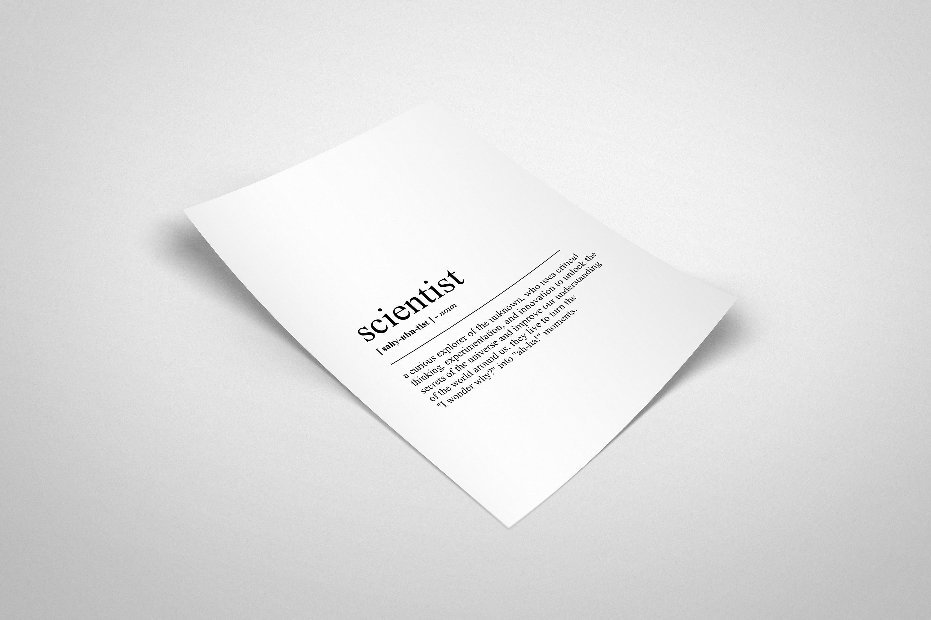 Scientist Definition Prints Scientist Wall Art Funny Print - Etsy