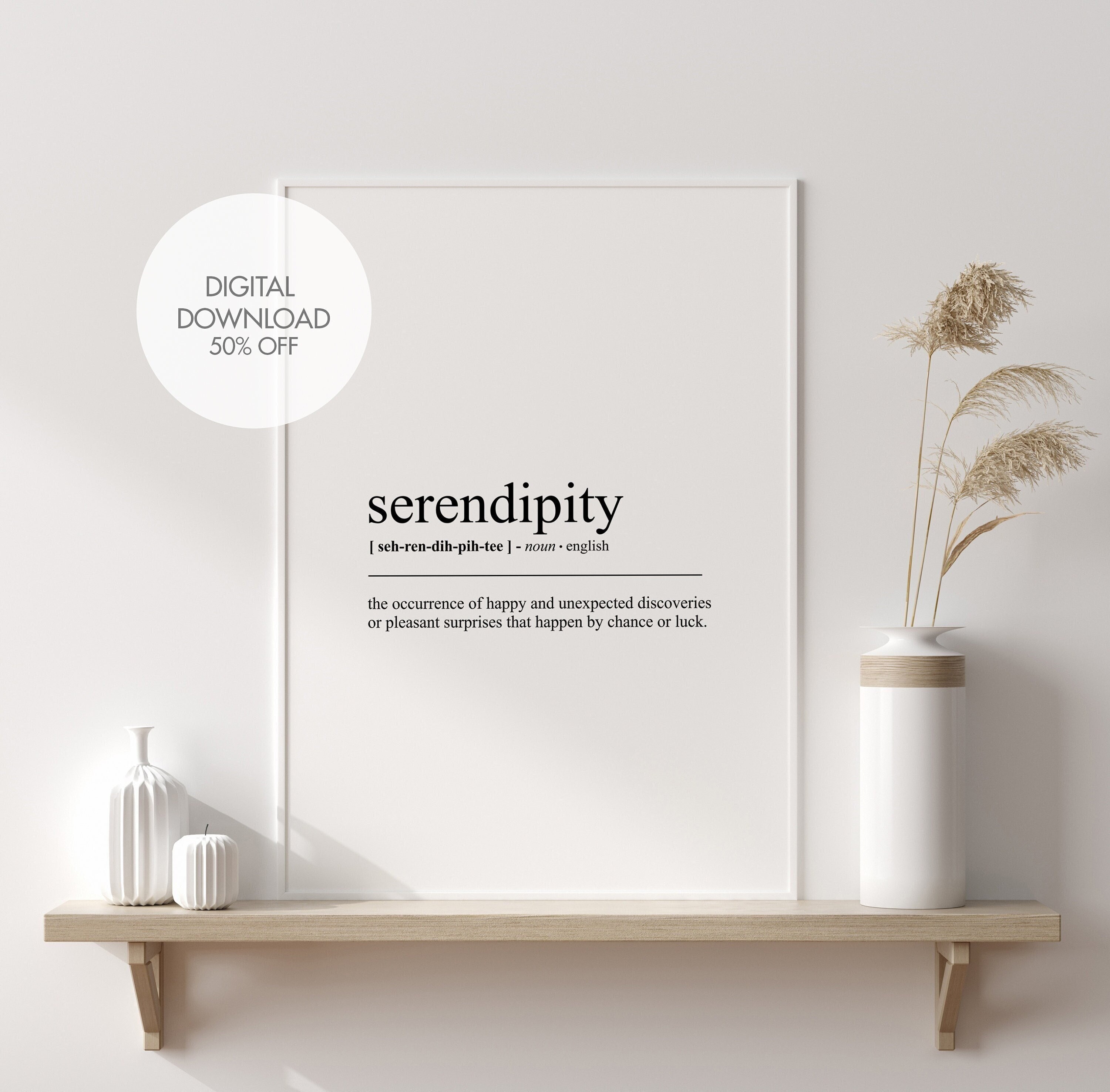 Serendipity Definition Print Serendipity Dictionary Poster - Etsy