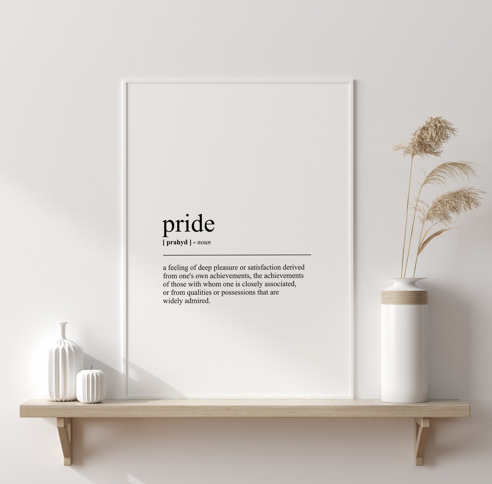 Pride Definition Prints | Pride Dictionary Art | Mindset Print ...